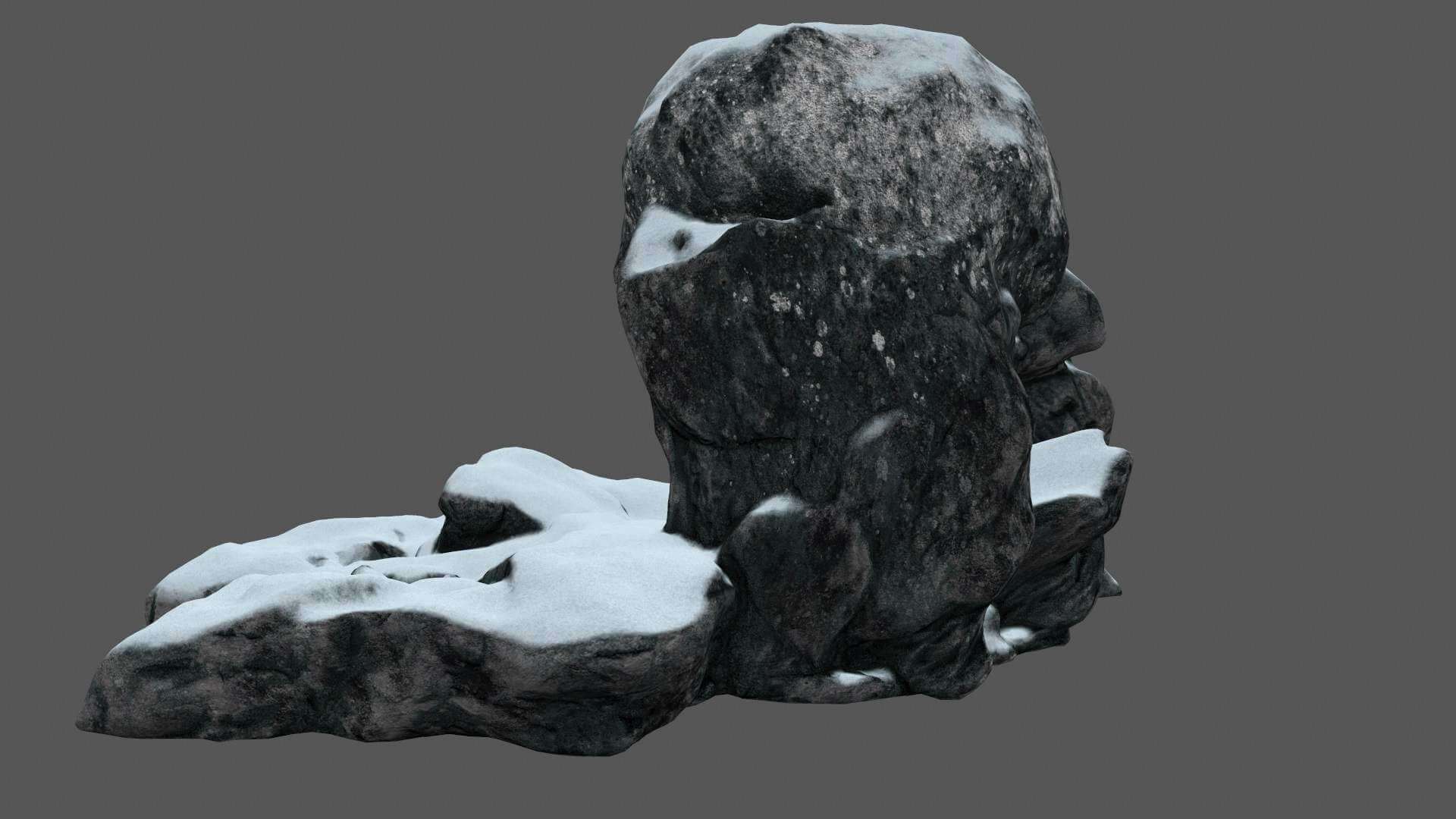 Snow Skull Cave - 3D Model by icekazim