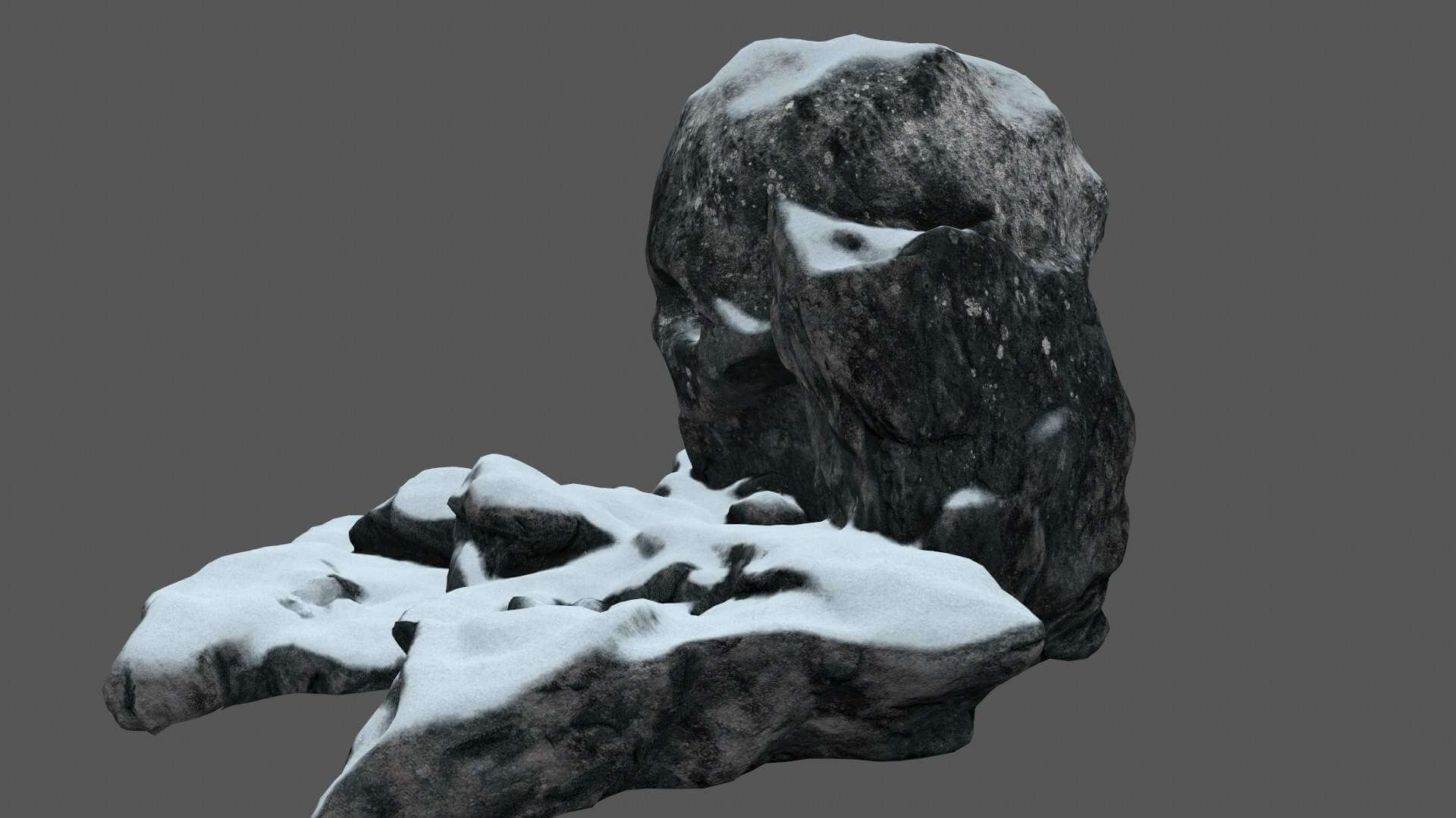 Snow Skull Cave - 3D Model by icekazim