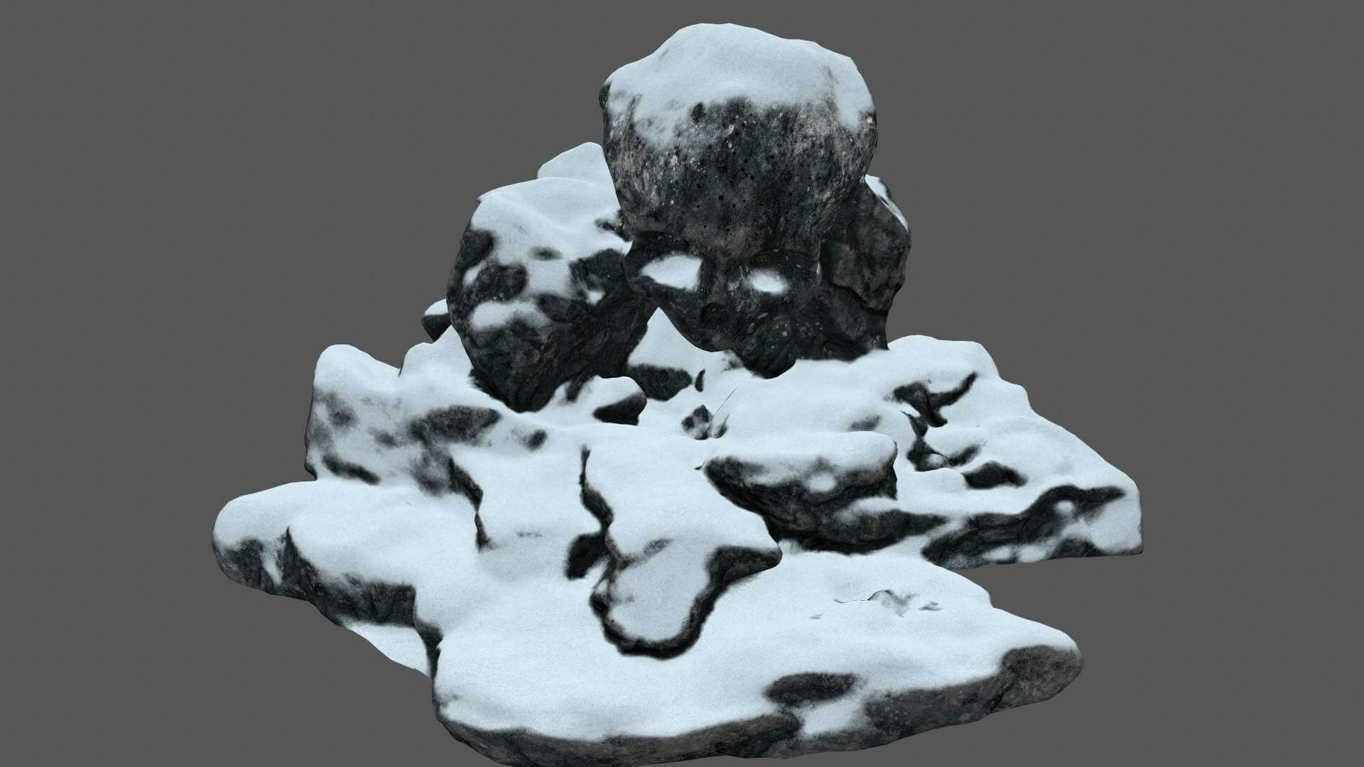 Snow Skull Cave - 3D Model by icekazim