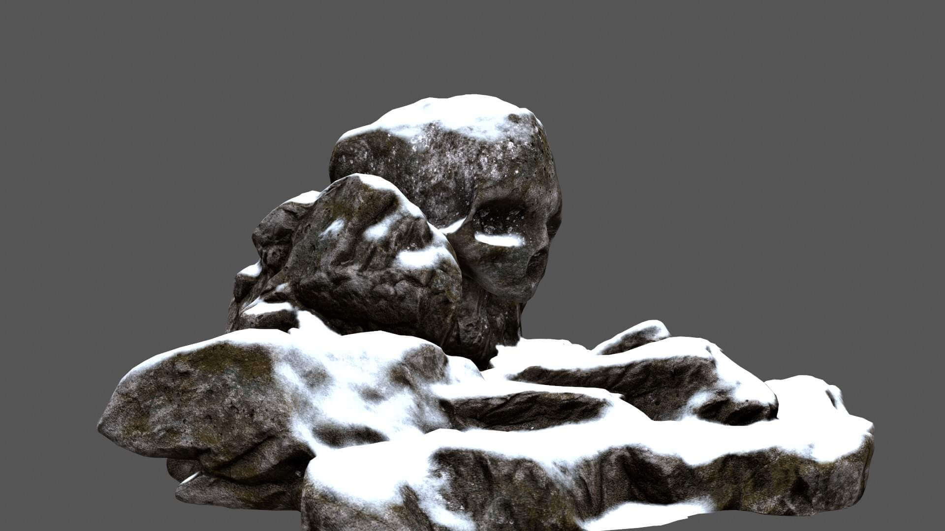 Snow Skull Cave - 3D Model by icekazim