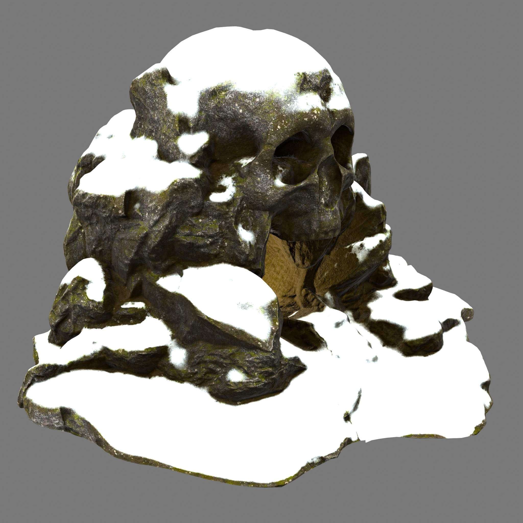 Snow Skull Cave - 3D Model by icekazim