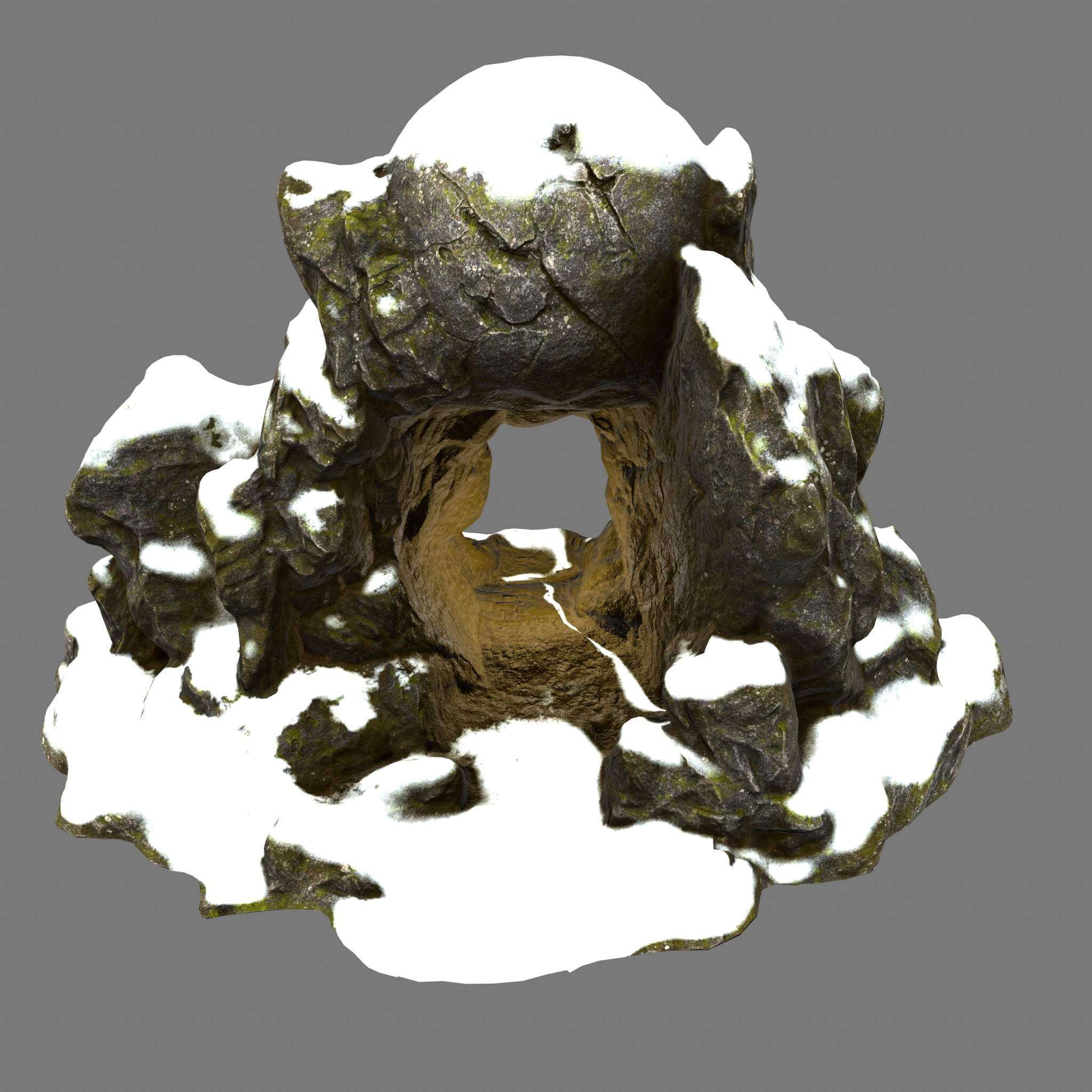 Snow Skull Cave - 3D Model by icekazim