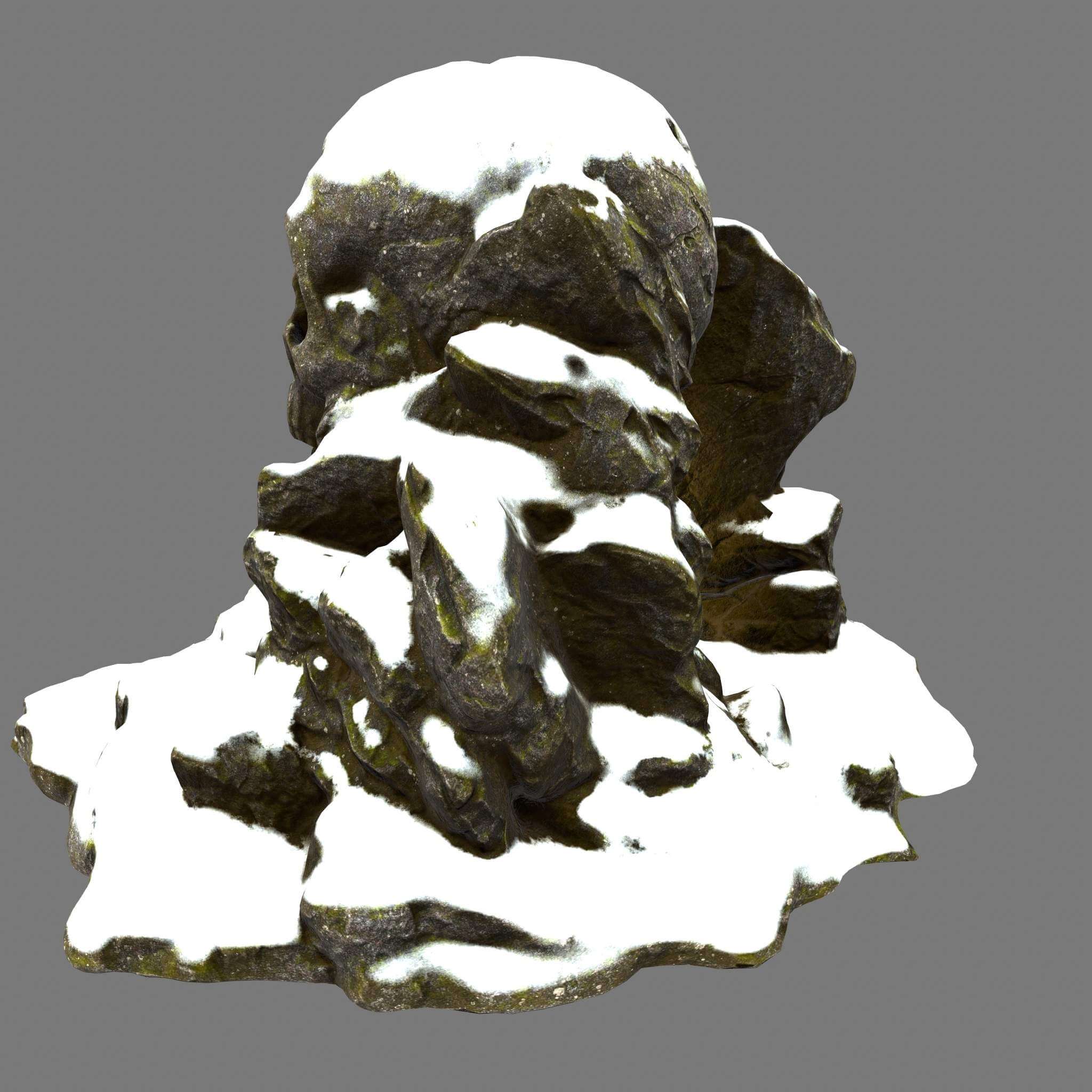 Snow Skull Cave - 3D Model by icekazim