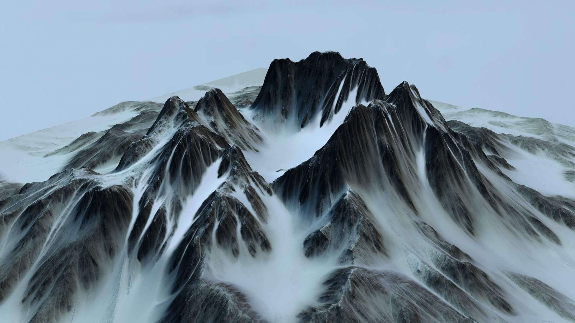 Snow Volcano - 3D Model by icekazim