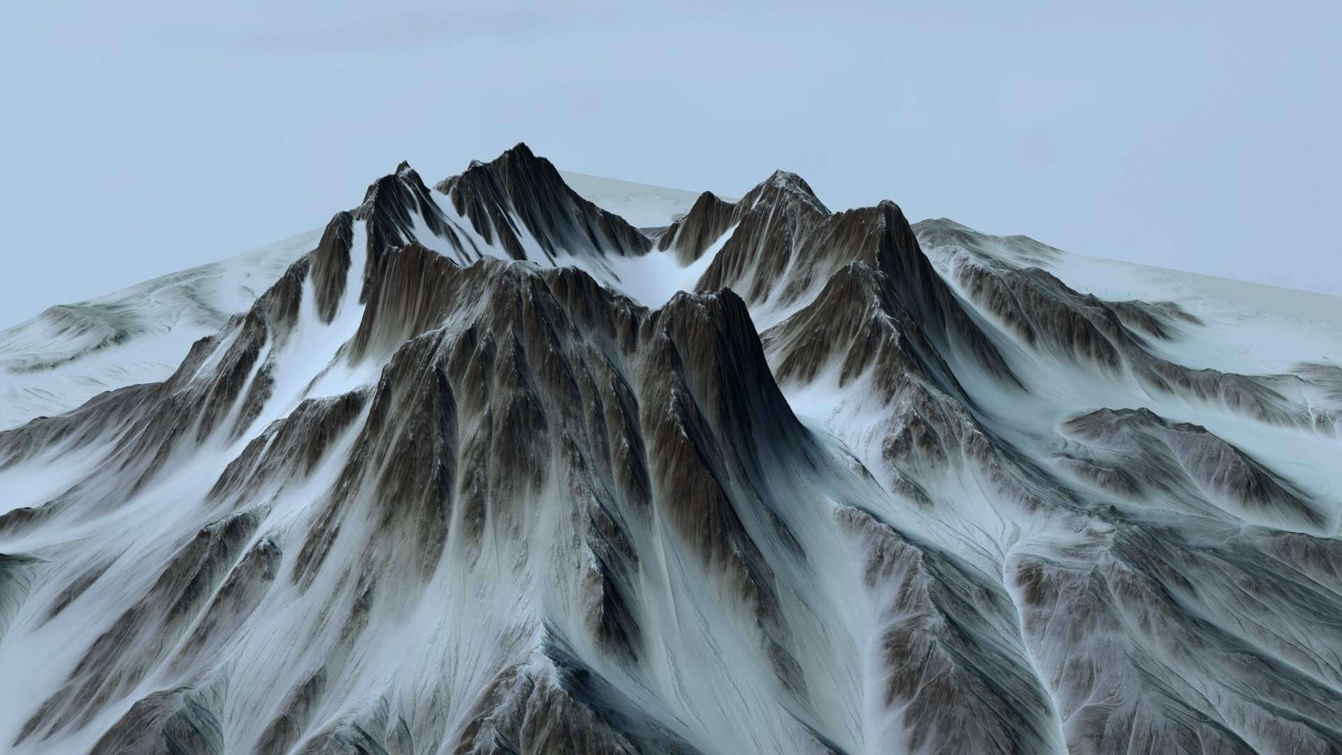 Snow Volcano - 3D Model by icekazim