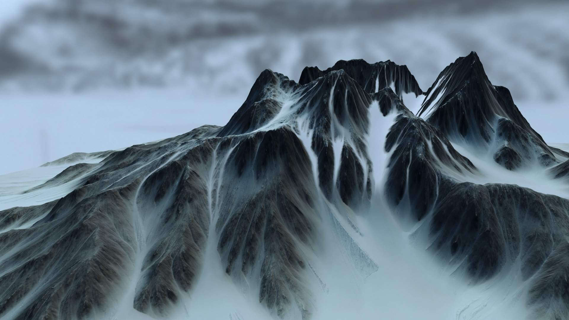 Snow Volcano - 3D Model by icekazim