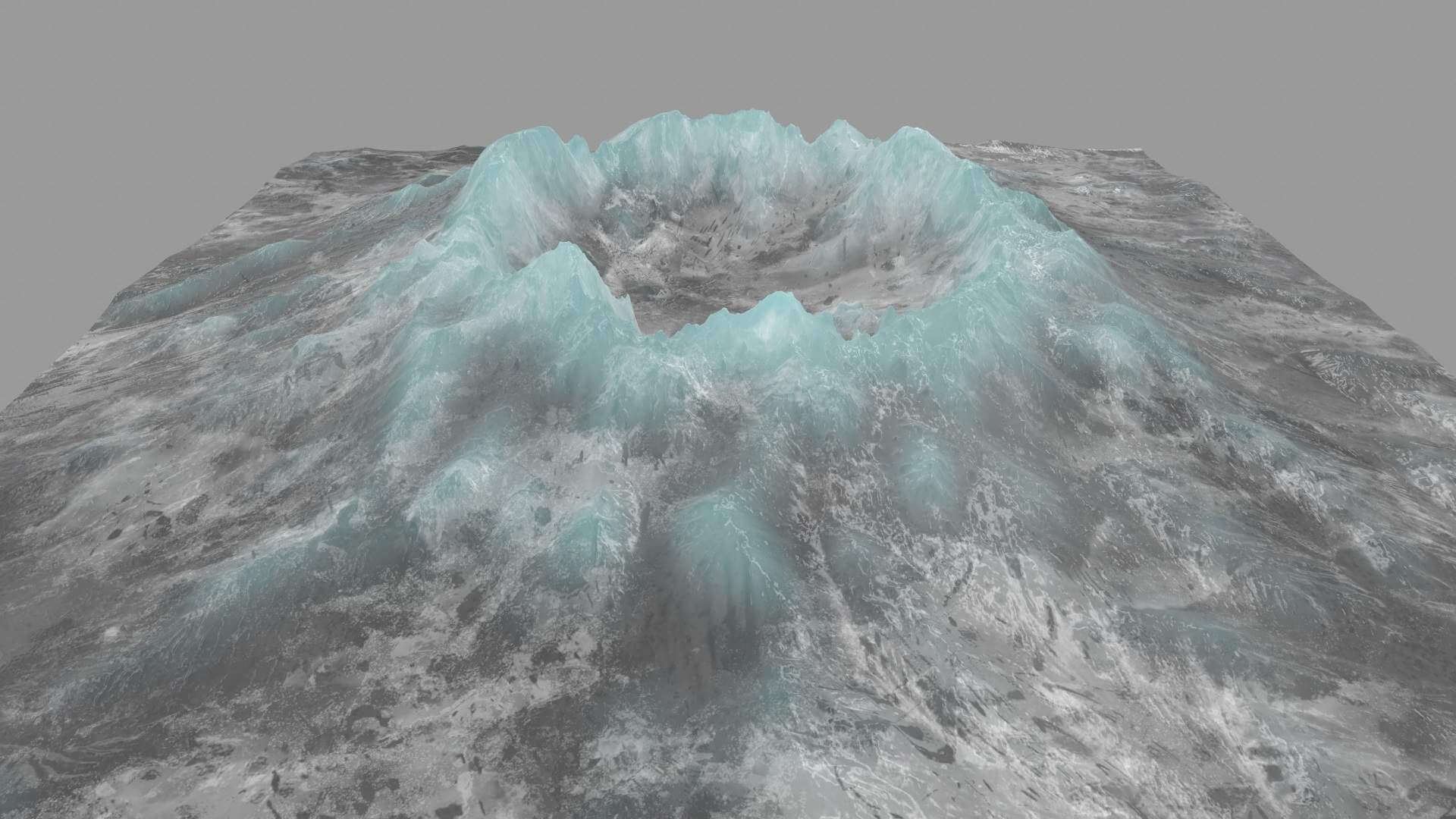 Snow Volcano - 3D Model by icekazim