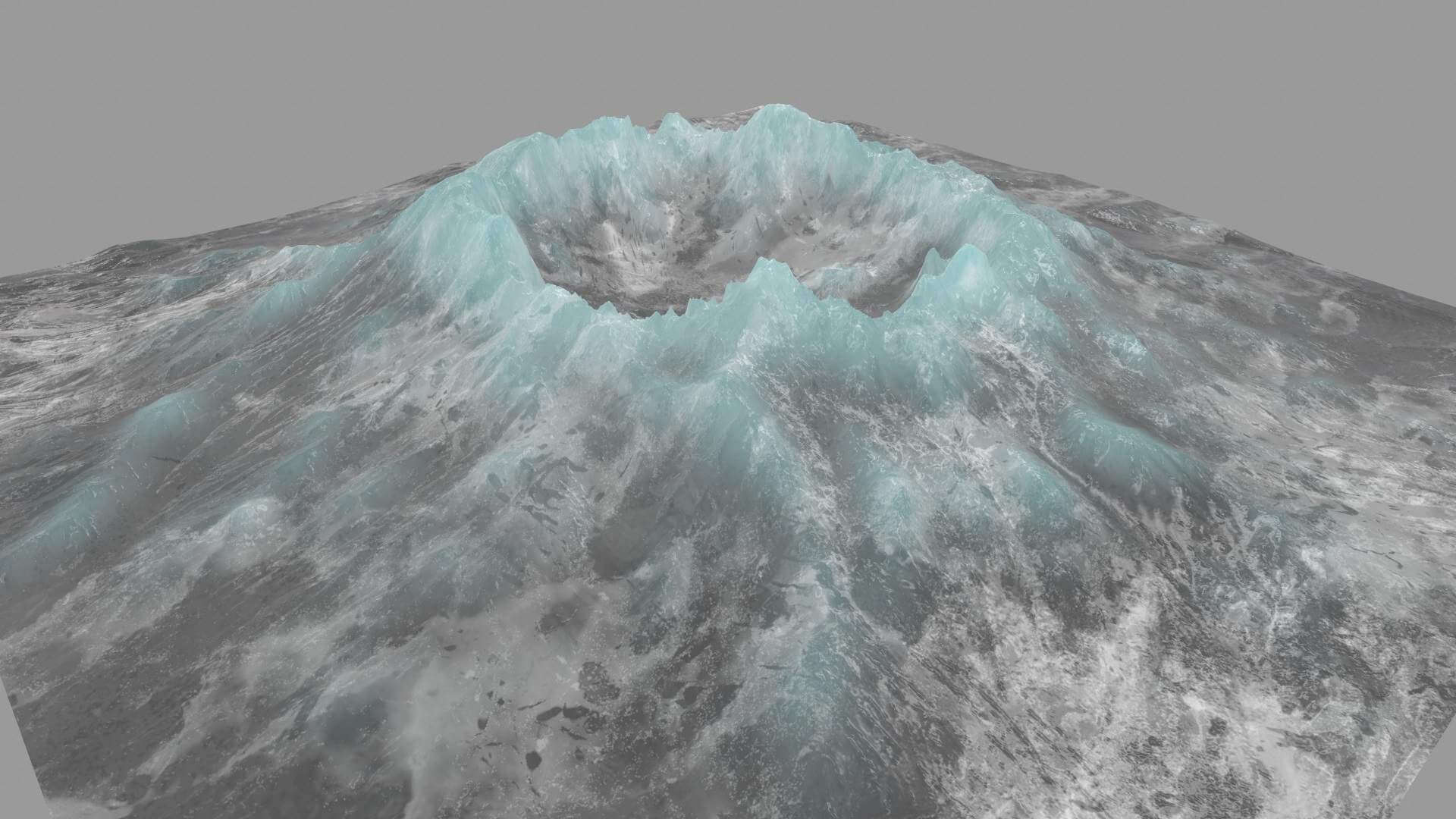 Snow Volcano - 3D Model by icekazim