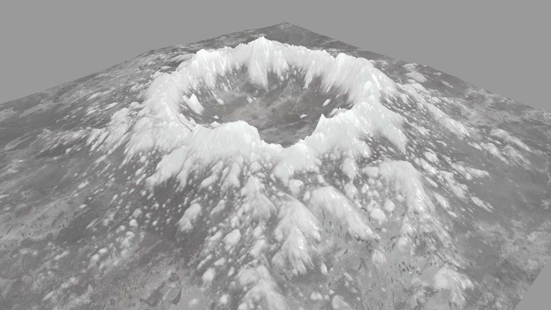 Snow Volcano - 3D Model by icekazim