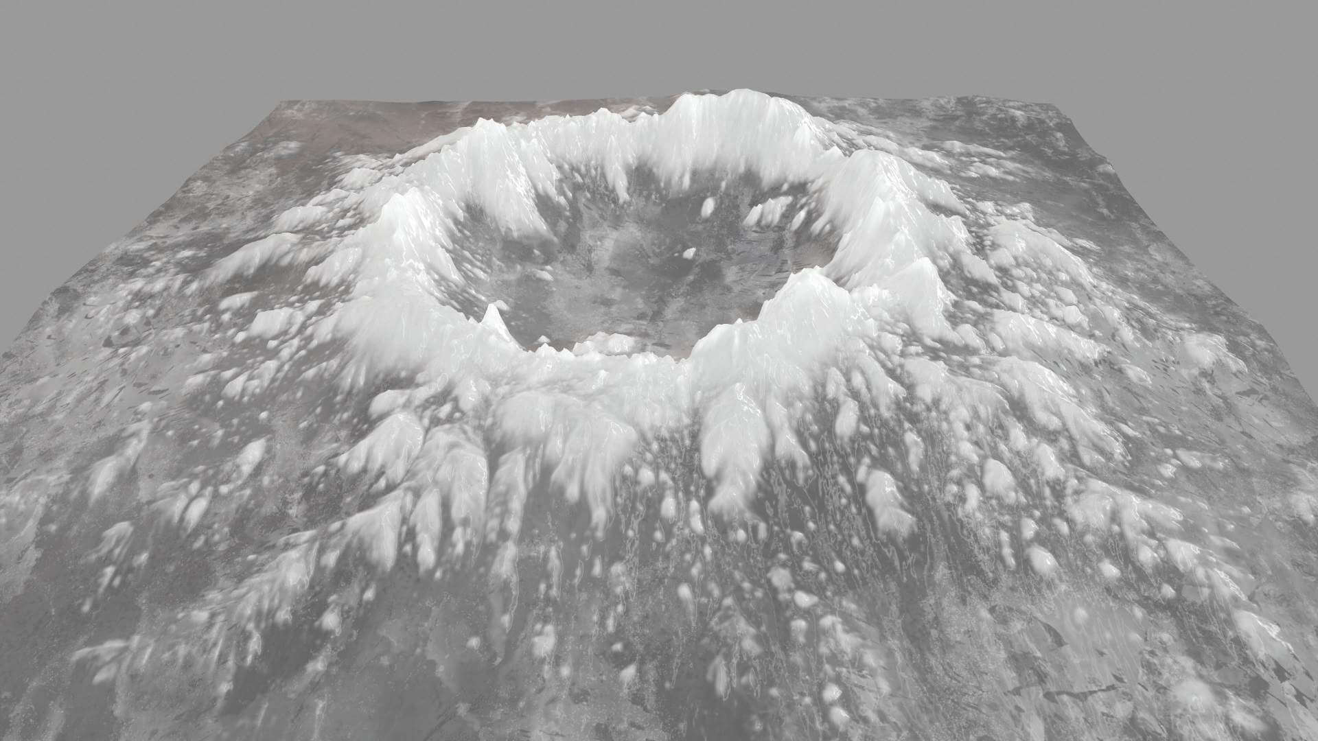 Snow Volcano - 3D Model by icekazim