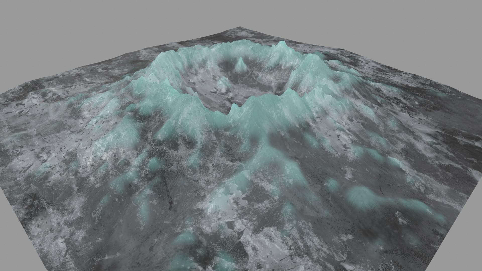 Snow Volcano - 3D Model by icekazim