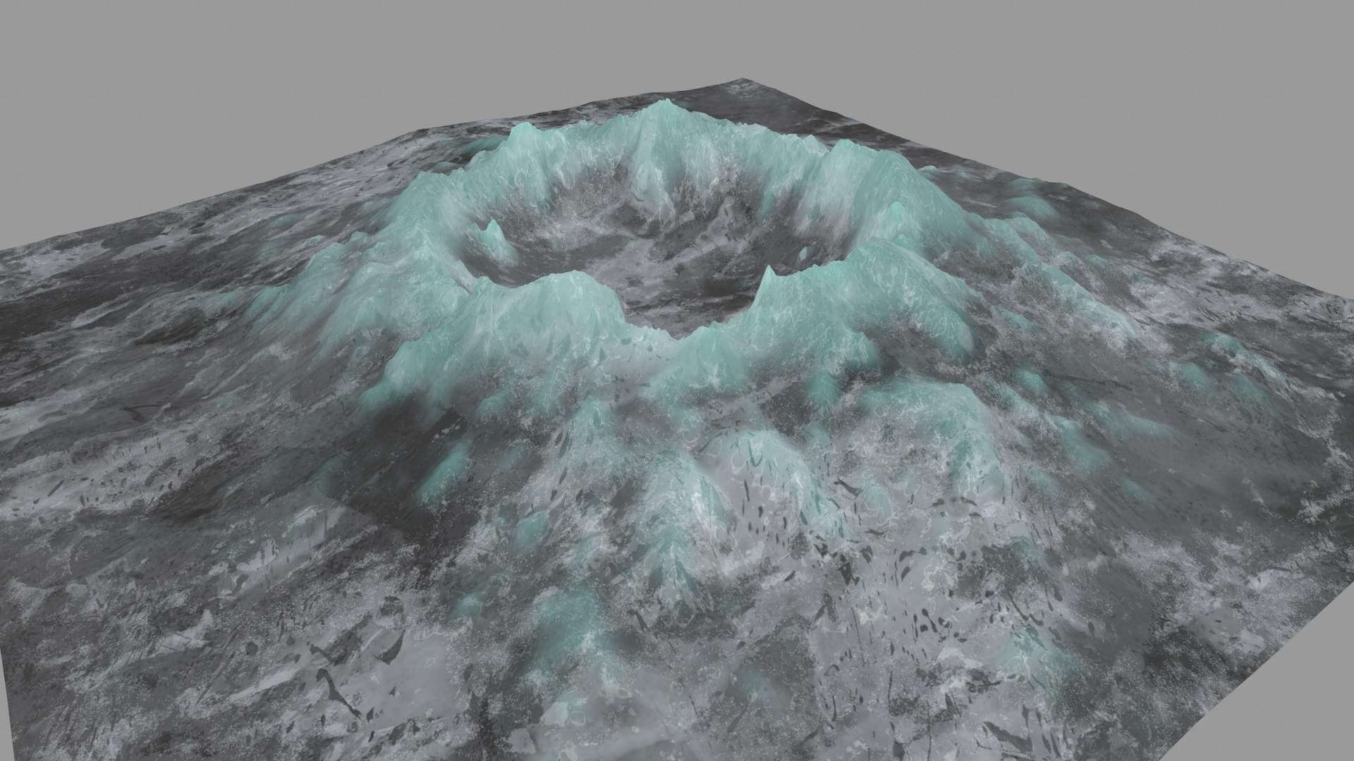 Snow Volcano - 3D Model by icekazim