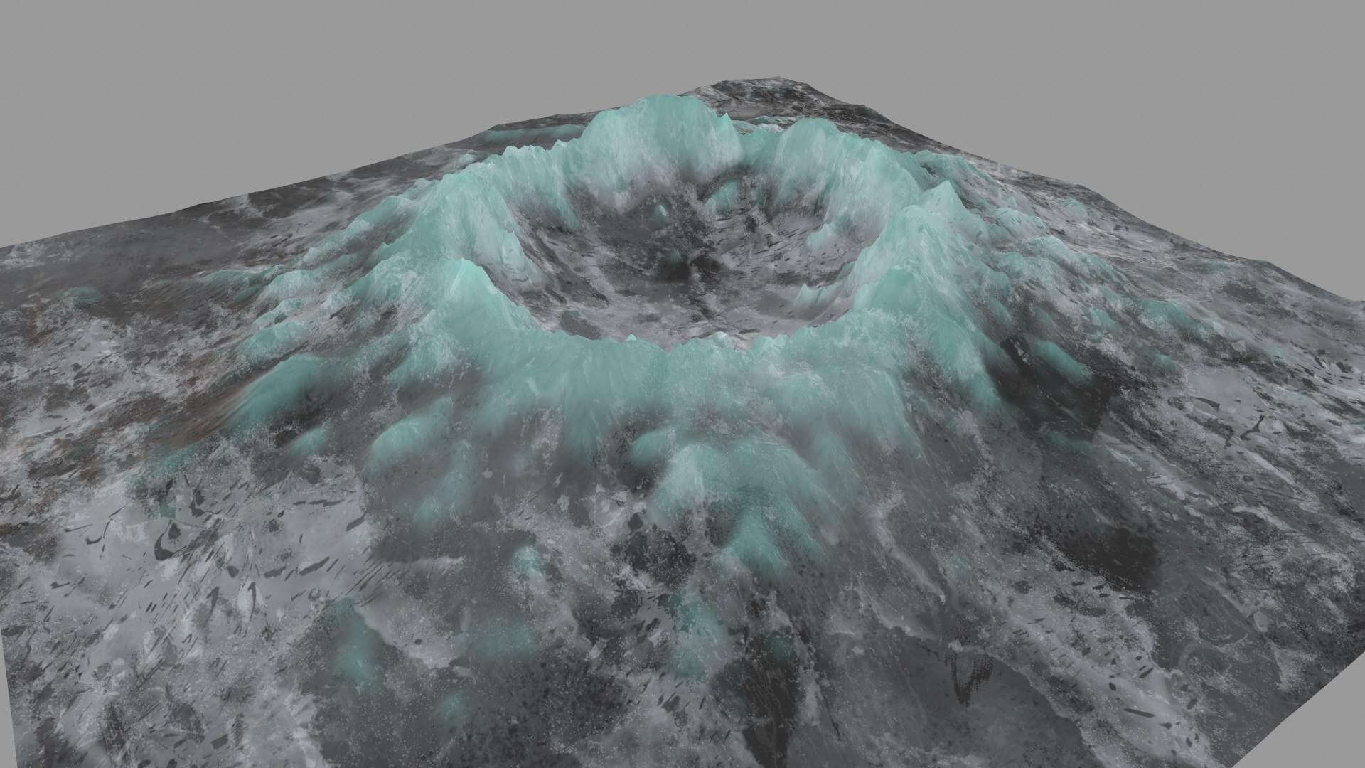 Snow Volcano - 3D Model by icekazim