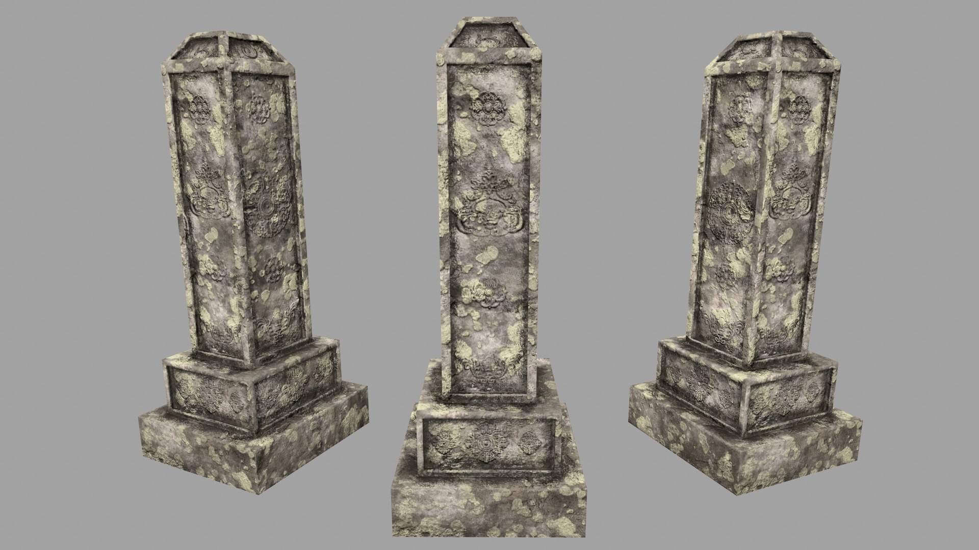 Tombstone Set - 3D Model by icekazim