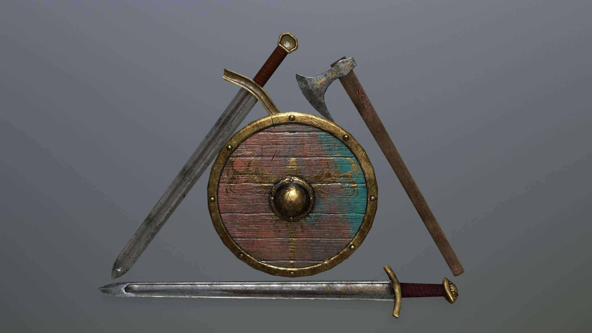 Viking Set - 3D Model by icekazim