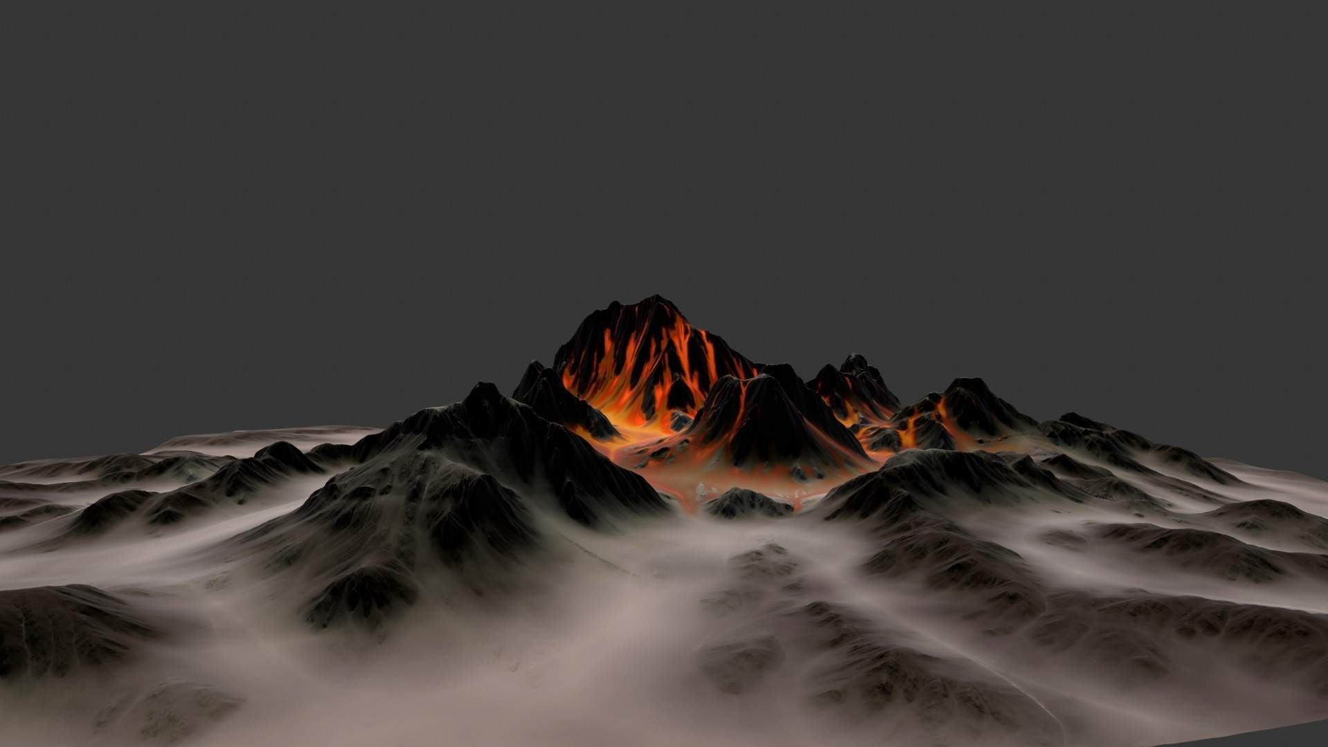 Volcano - 3D Model by icekazim