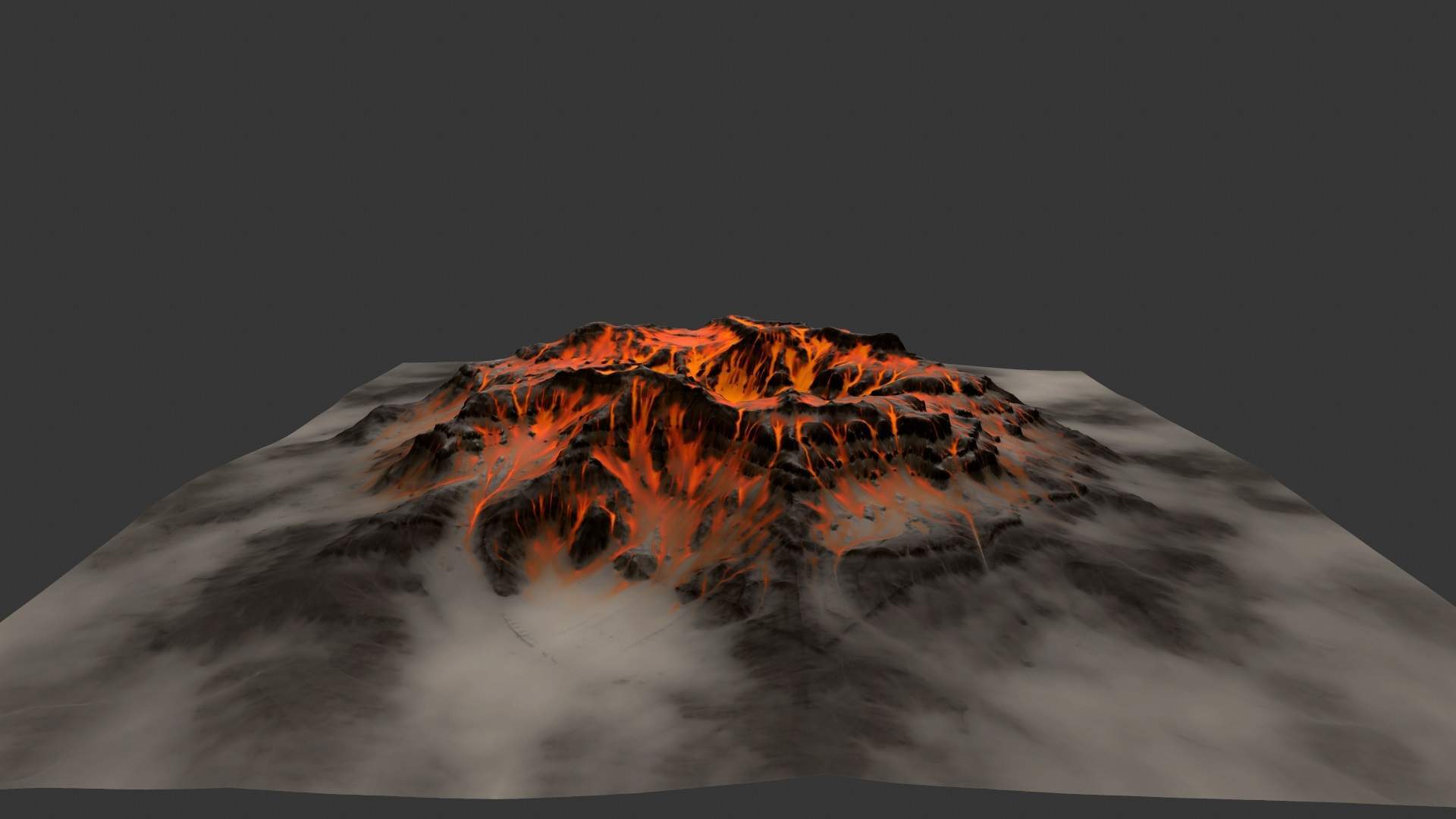 Volcano - 3D Model by icekazim