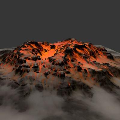 Volcano - 3D Model by icekazim