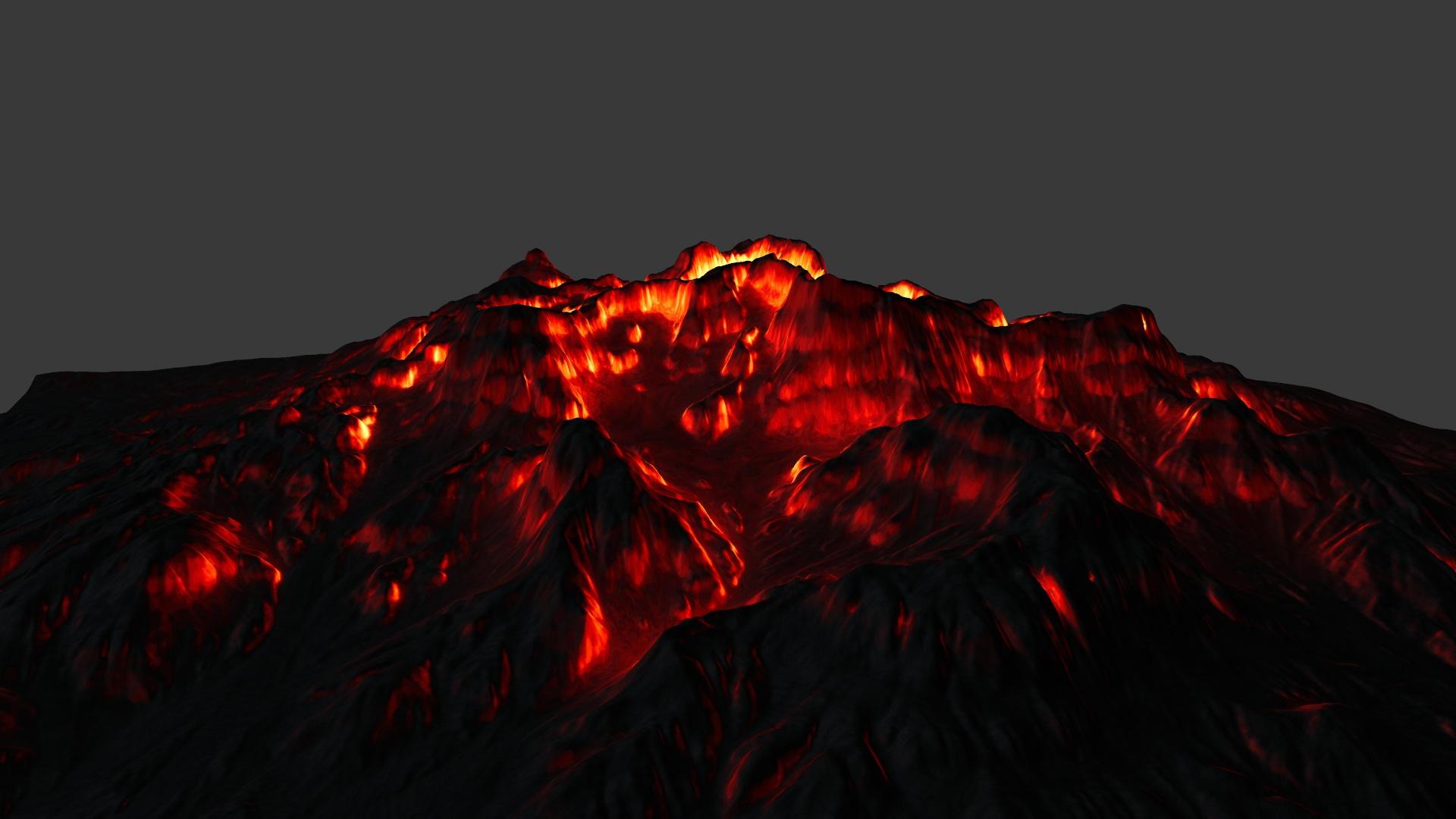 Volcano - 3D Model by icekazim