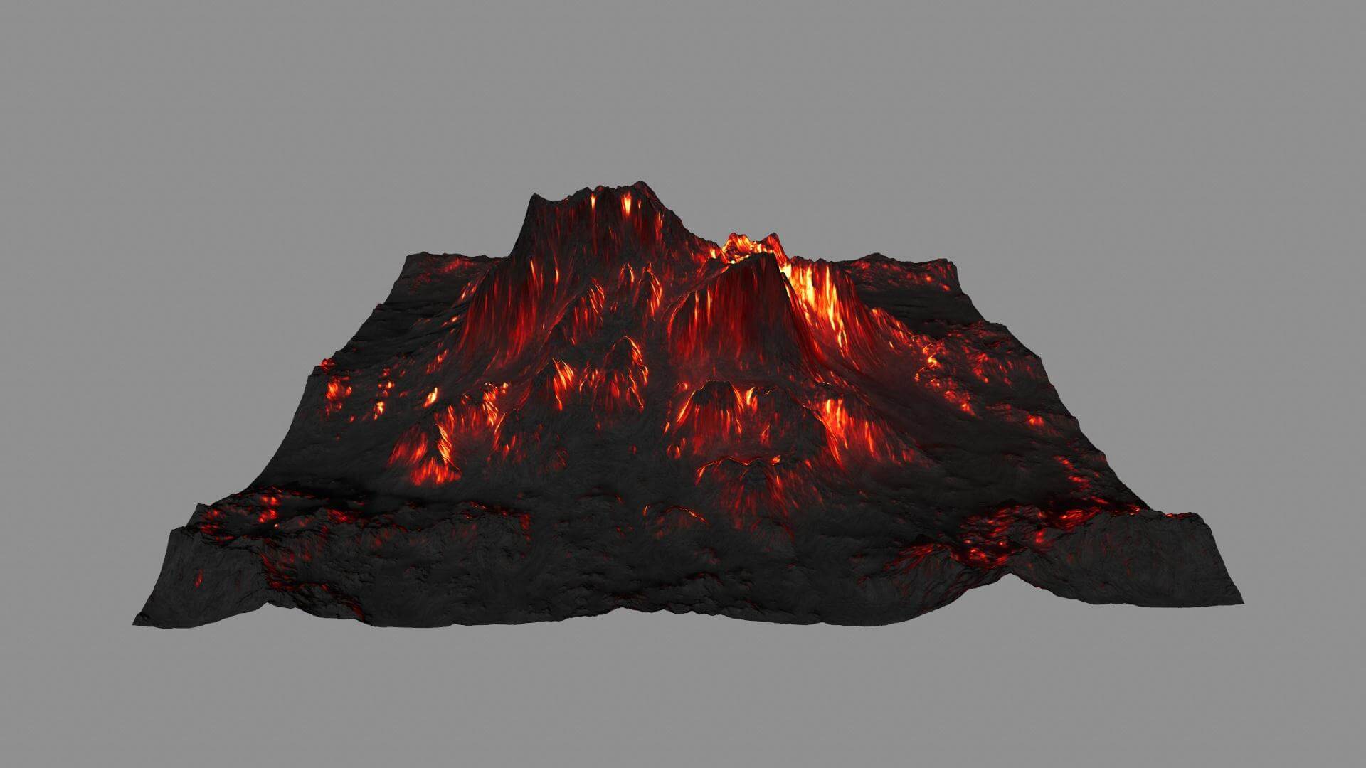 Volcano - 3D Model by icekazim
