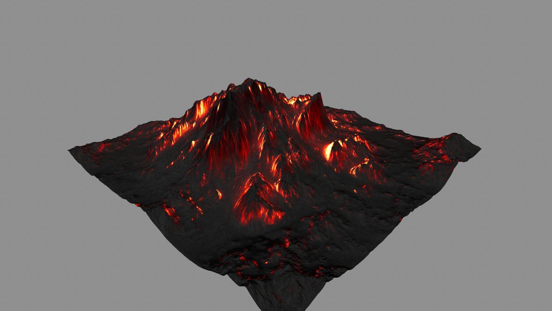 Volcano - 3D Model by icekazim