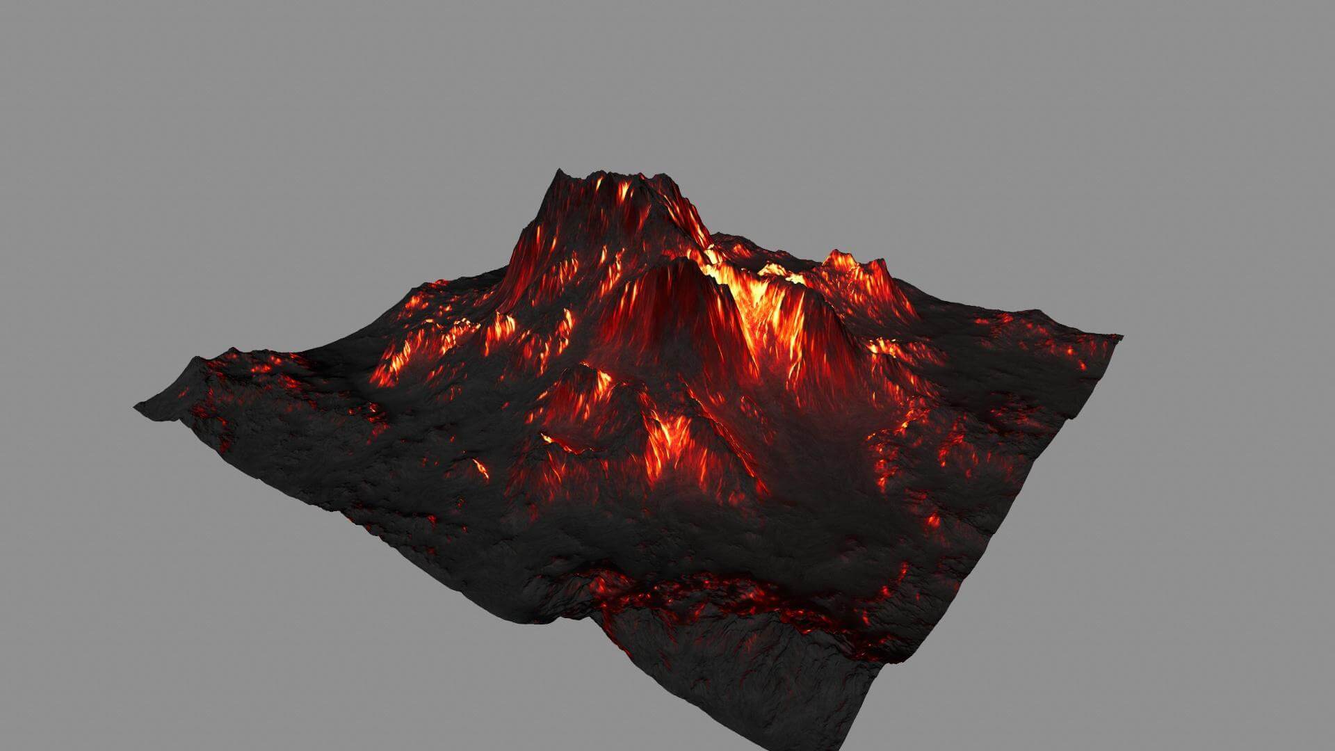 Volcano - 3D Model by icekazim