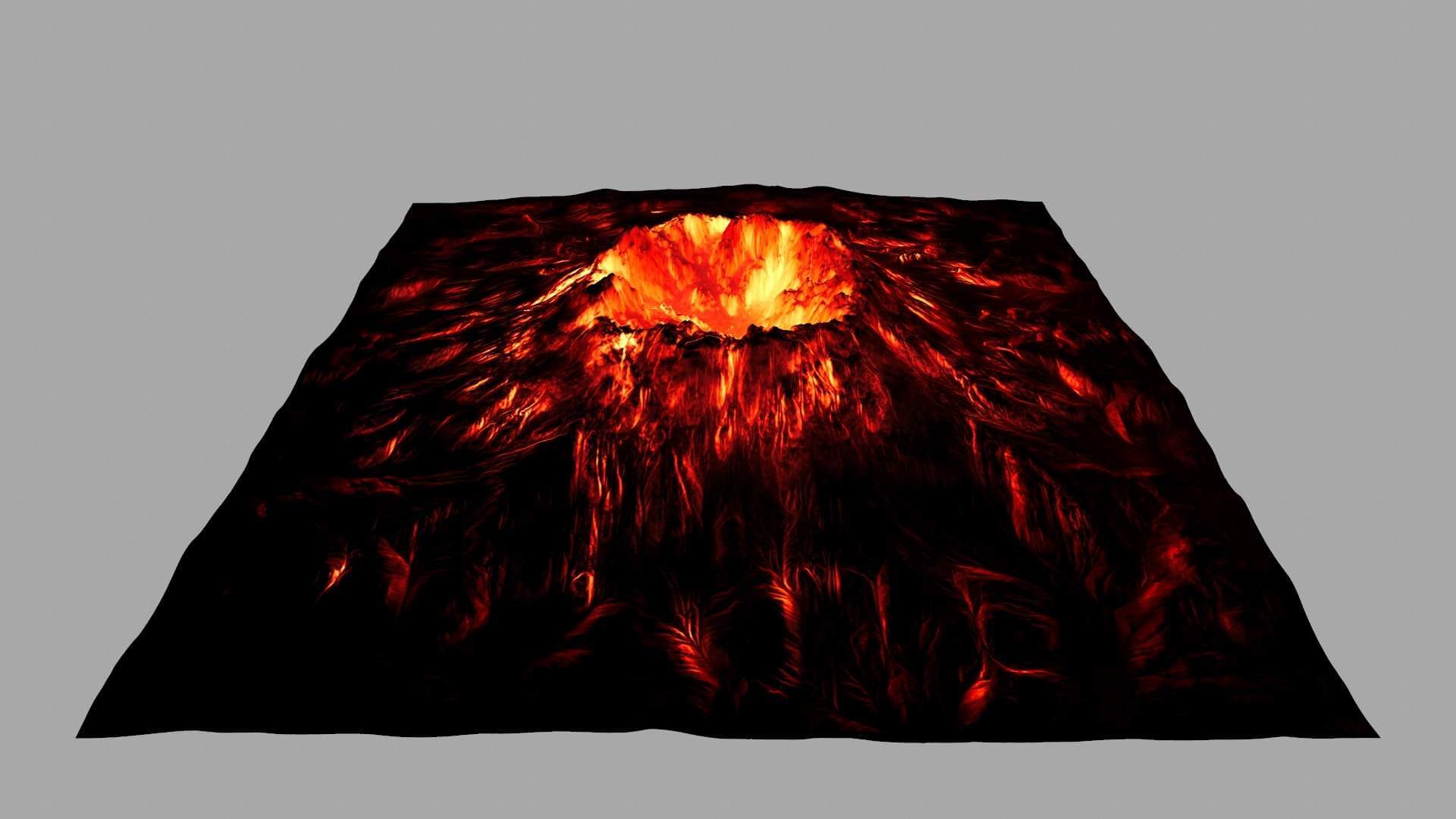 Volcano - 3D Model by icekazim