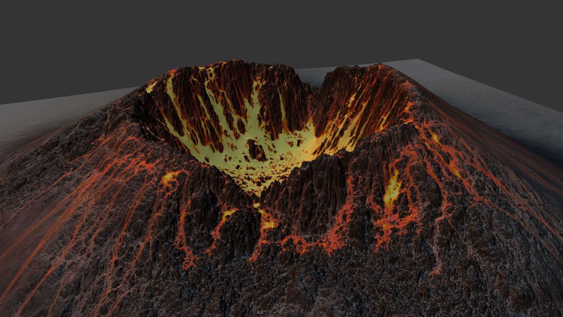 Volcano - 3D Model by icekazim