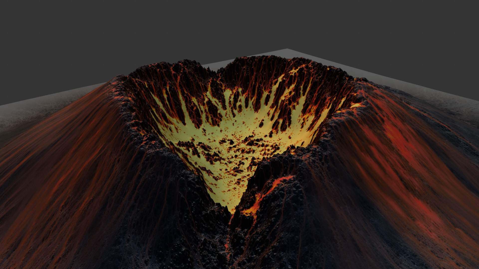 Volcano - 3D Model by icekazim