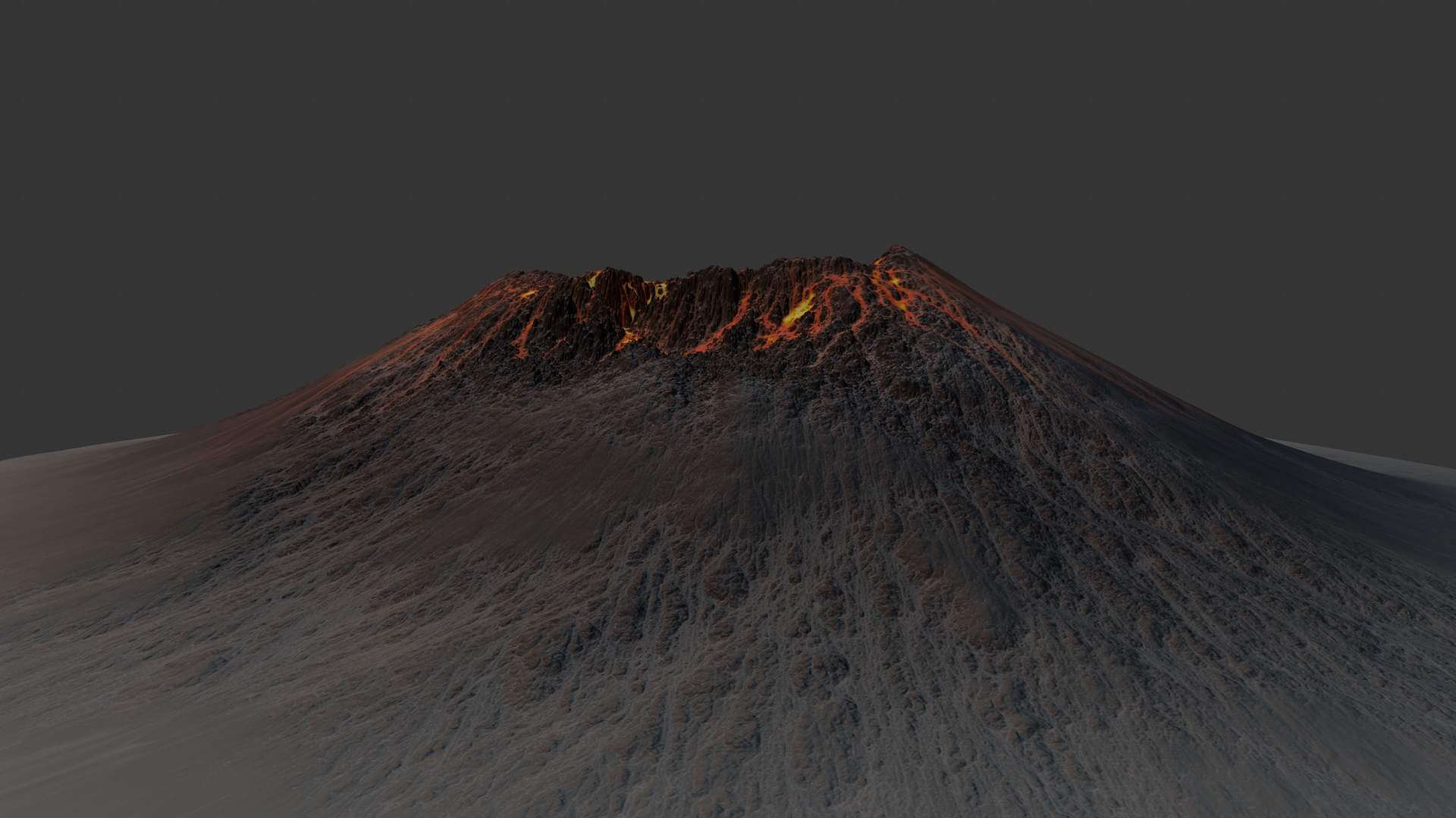 Volcano - 3D Model by icekazim
