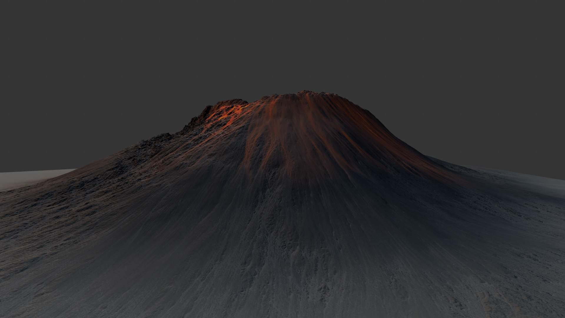 Volcano - 3D Model by icekazim