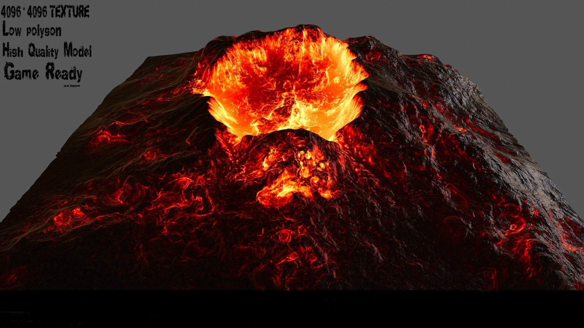 Volcano - 3D Model by icekazim