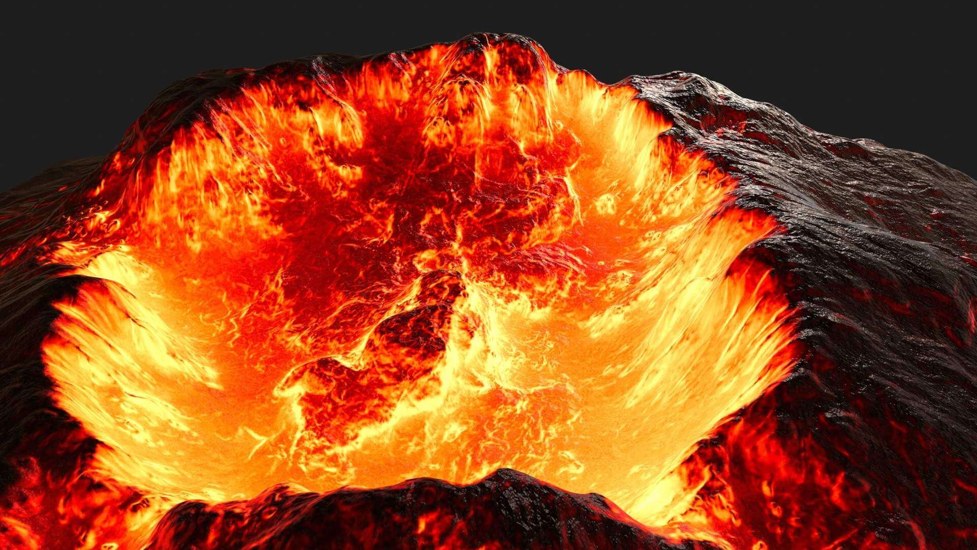 Volcano - 3D Model by icekazim