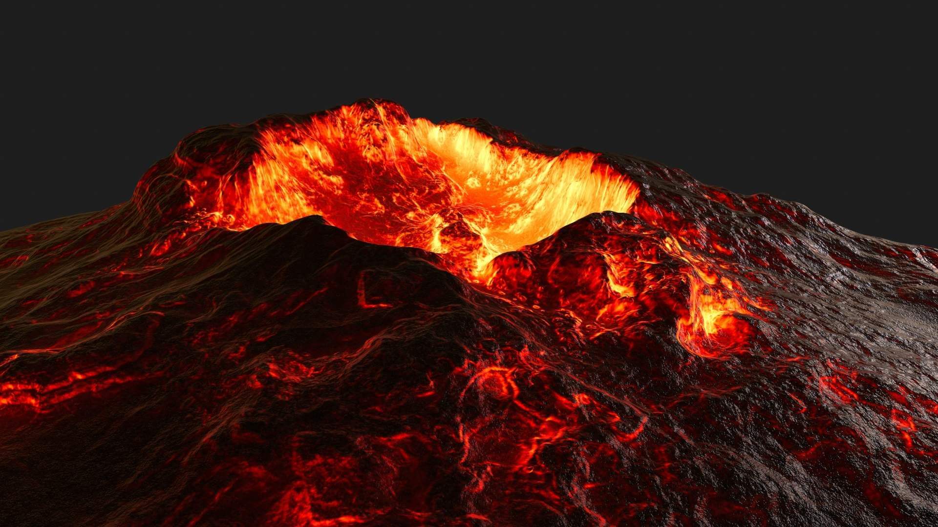 Volcano - 3D Model by icekazim