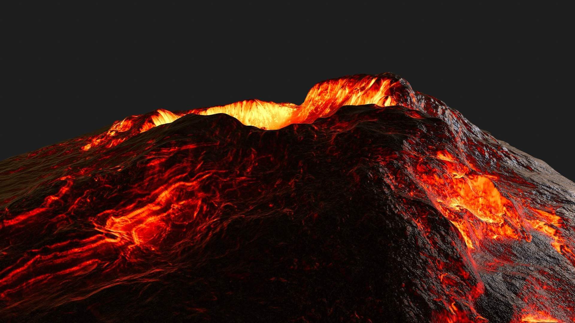 Volcano - 3D Model by icekazim