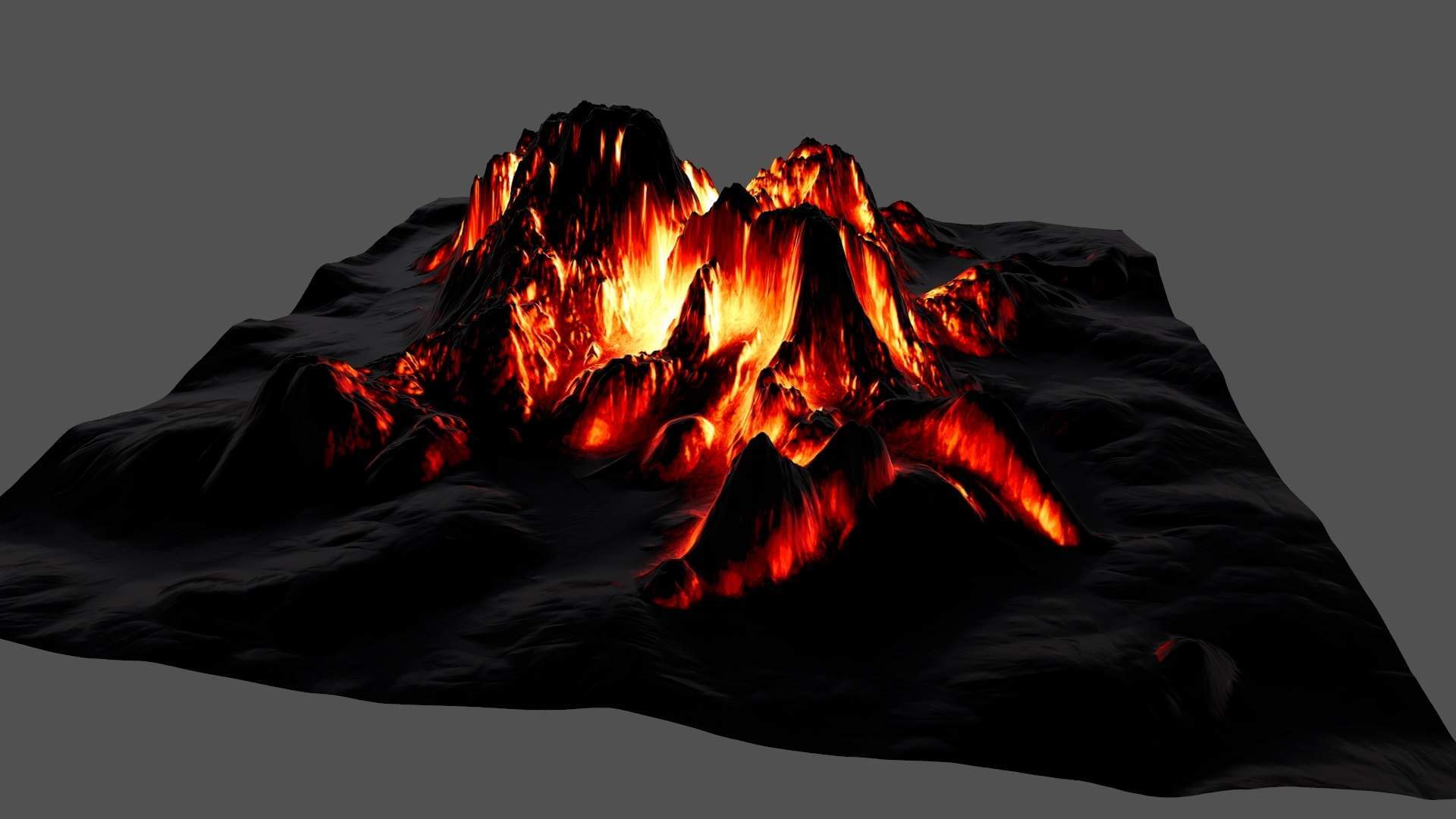 Volcano - 3D Model by icekazim