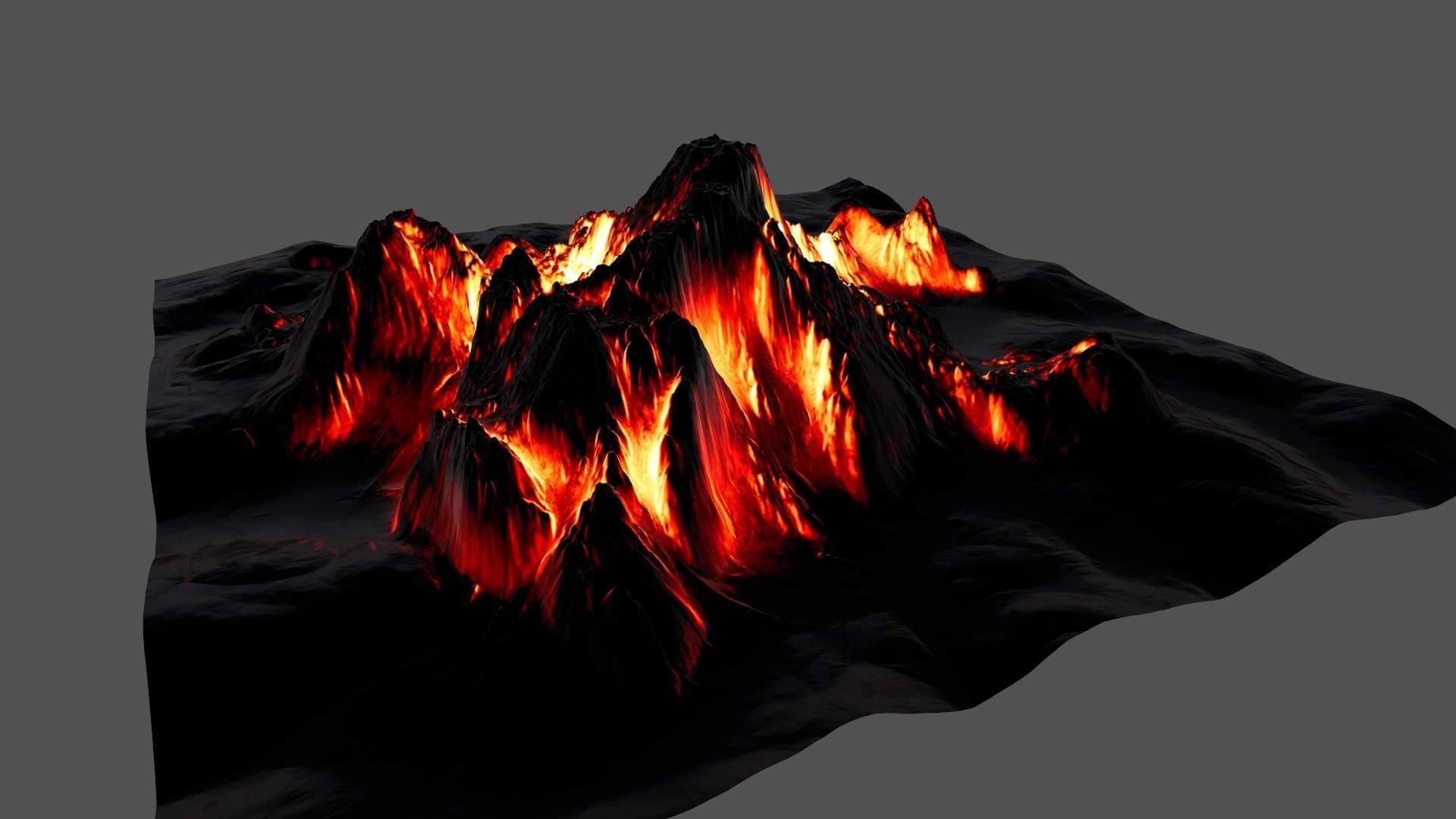 Volcano - 3D Model by icekazim