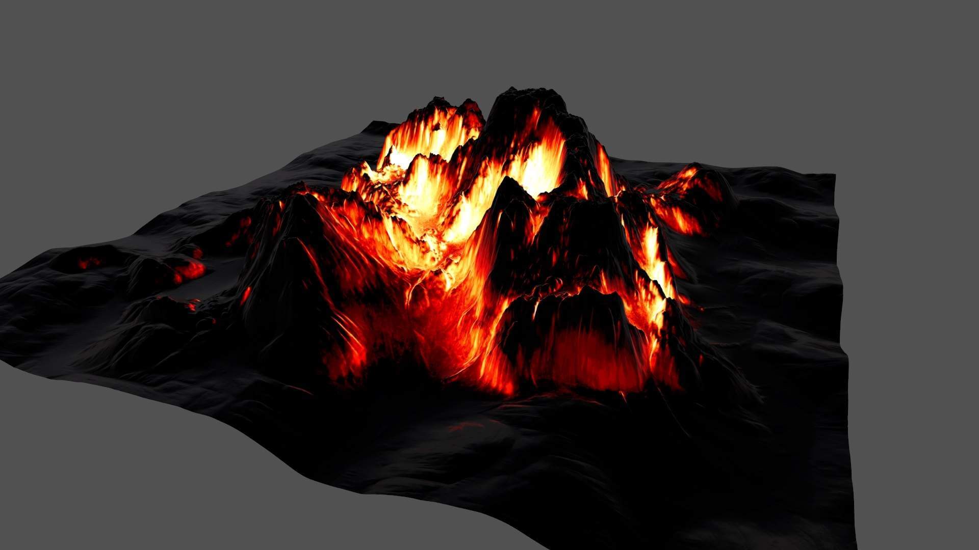 Volcano - 3D Model by icekazim