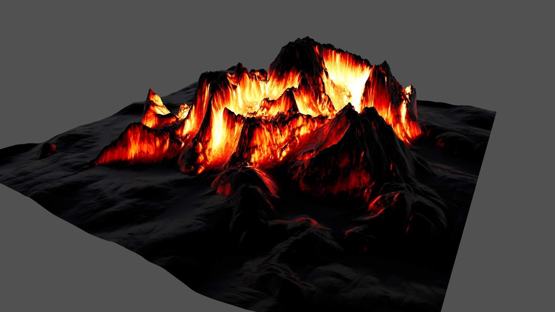 Volcano - 3D Model by icekazim