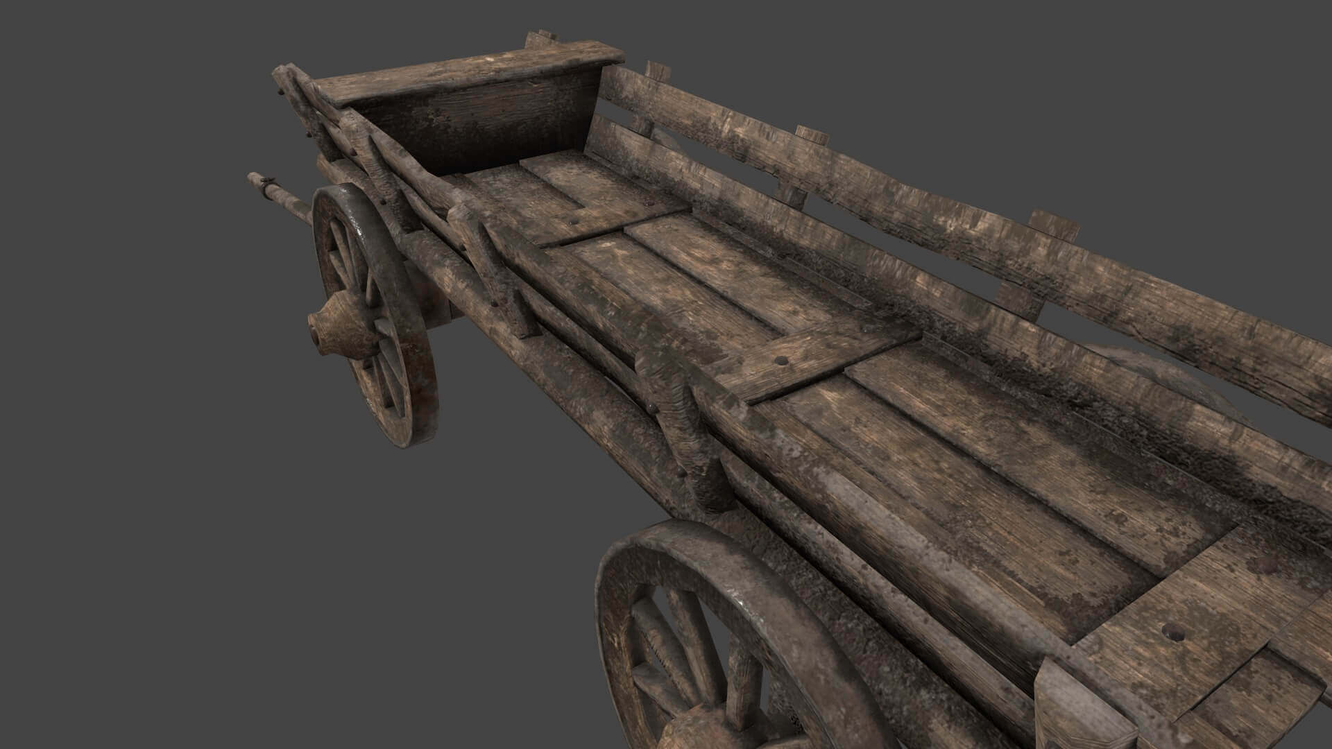 Wooden Cart - 3D Model by icekazim