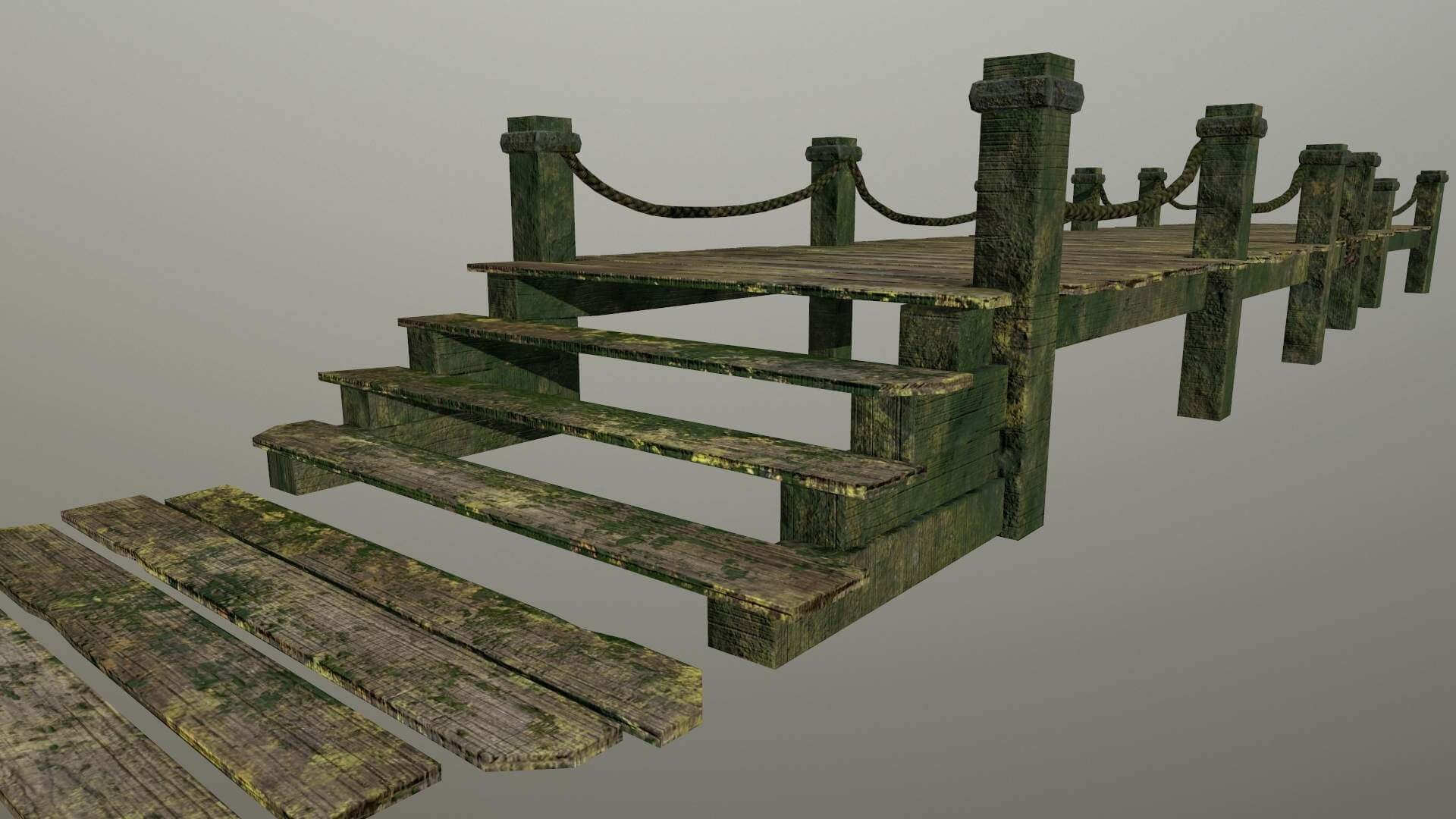 Wooden Pier - 3D Model by icekazim