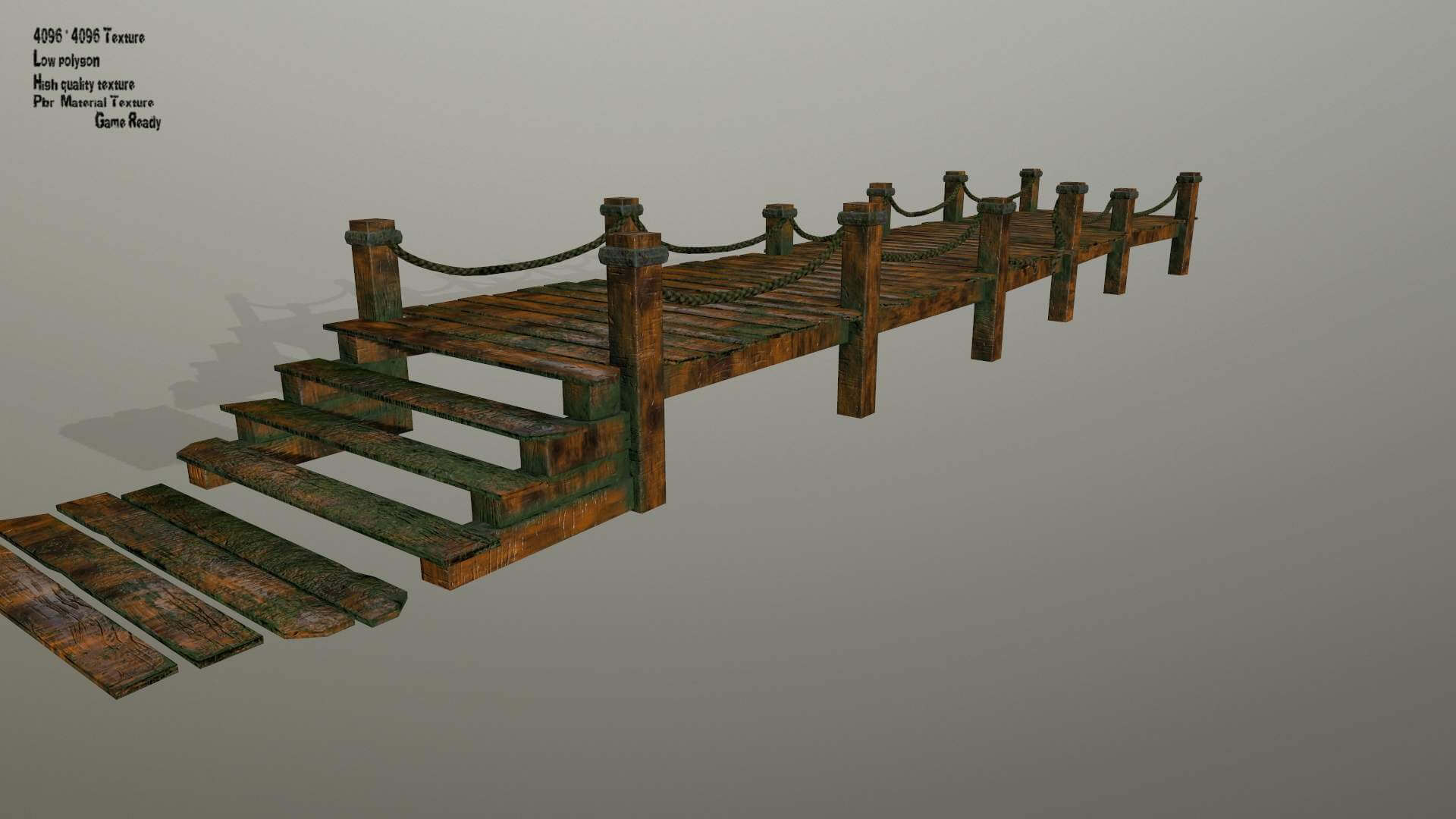 Wooden Pier - 3D Model by icekazim