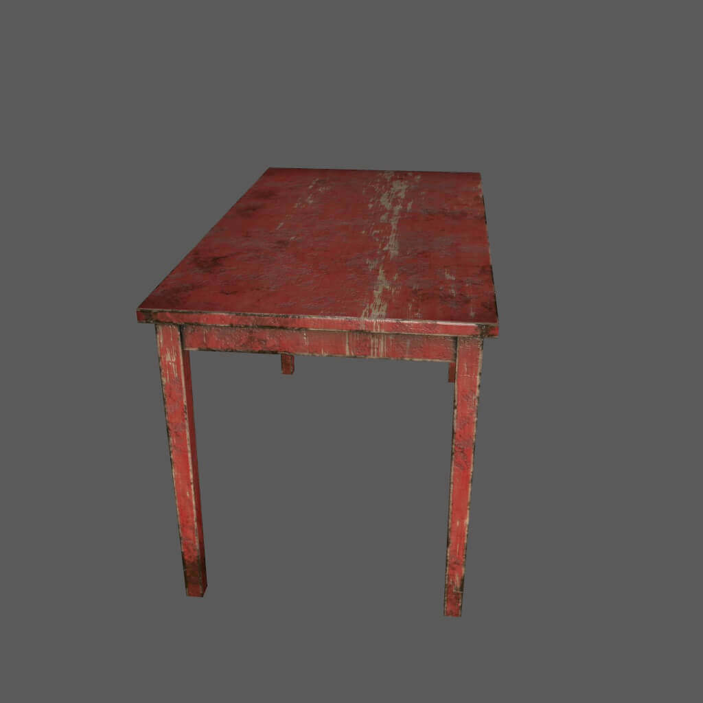 Wooden Table - 3D Model by icekazim