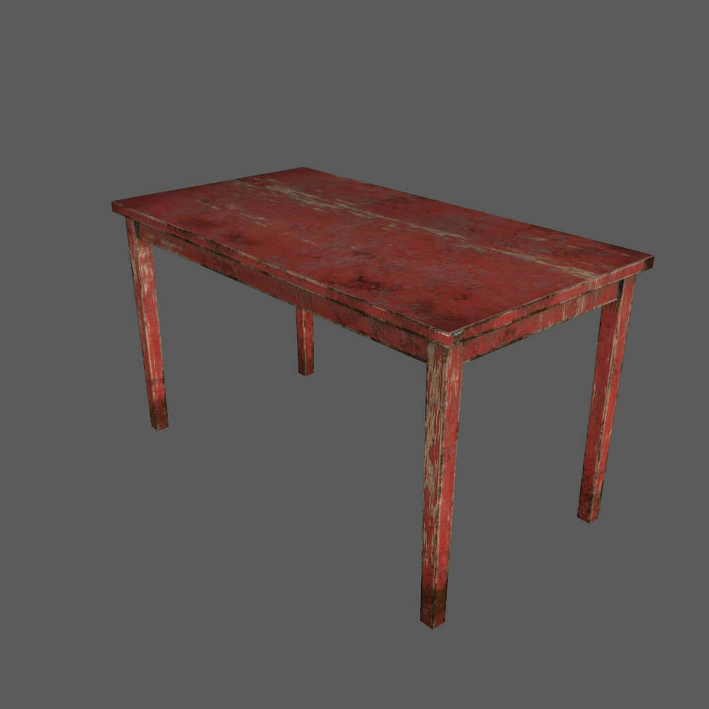 Wooden Table - 3D Model by icekazim