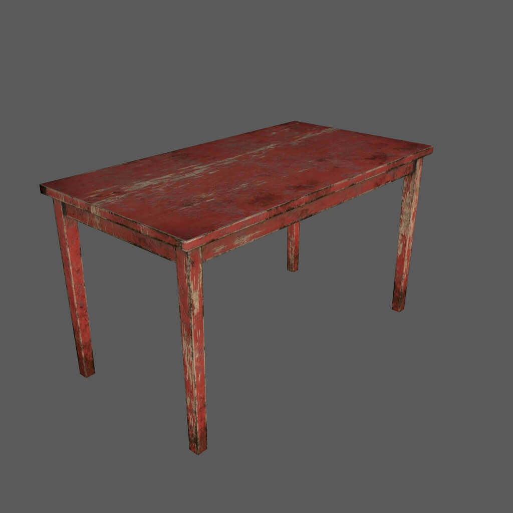 Wooden Table - 3D Model by icekazim