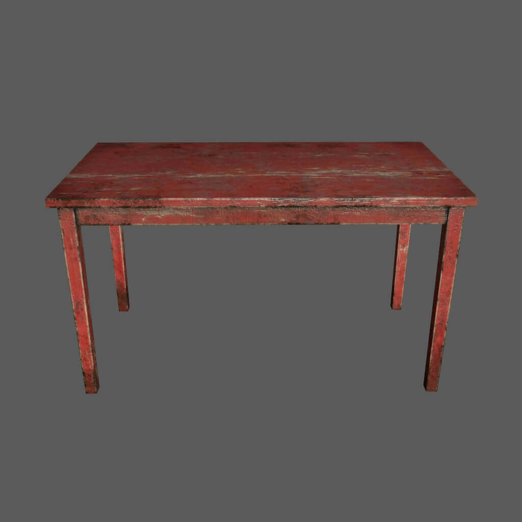 Wooden Table - 3D Model by icekazim