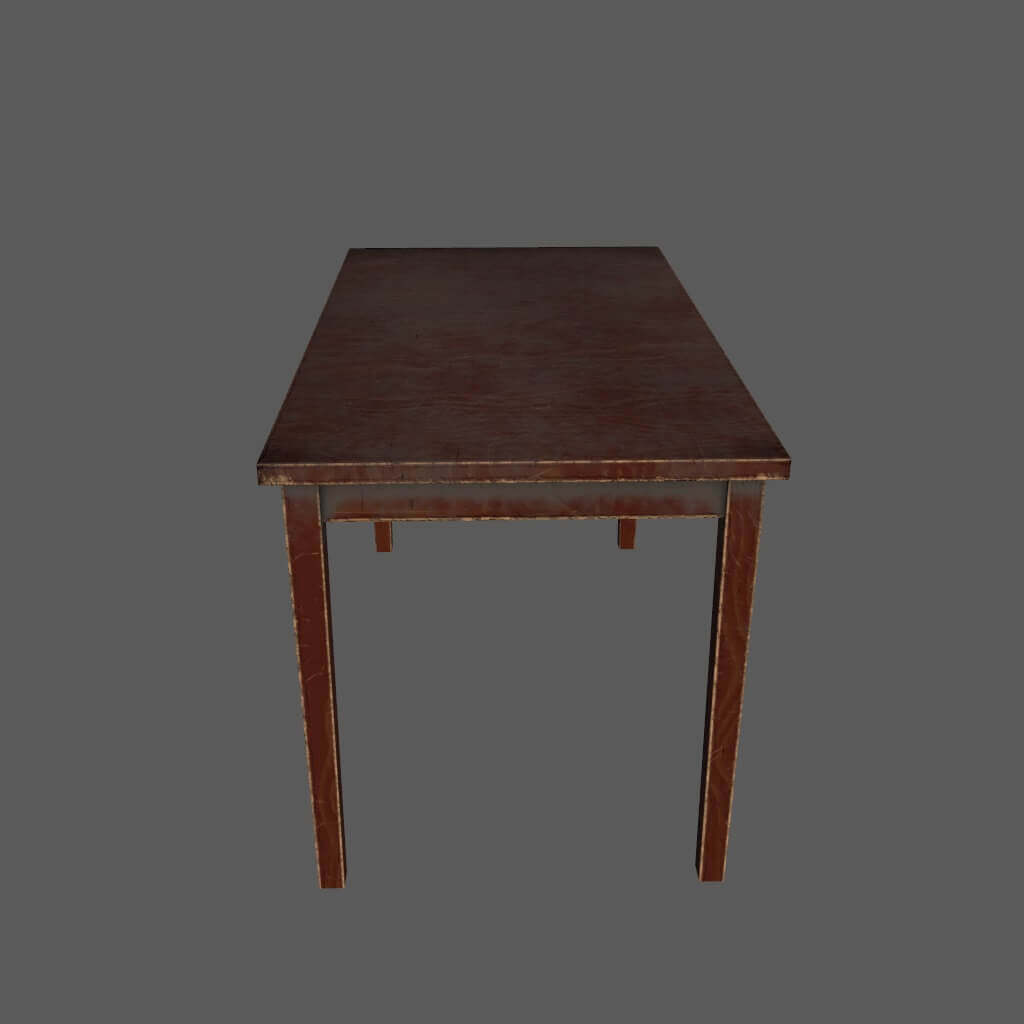 Wooden Table - 3D Model by icekazim