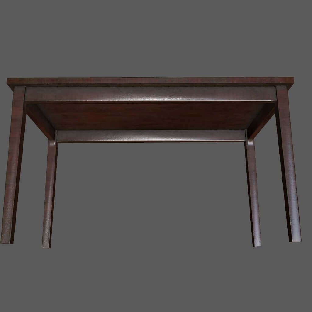 Wooden Table - 3D Model by icekazim