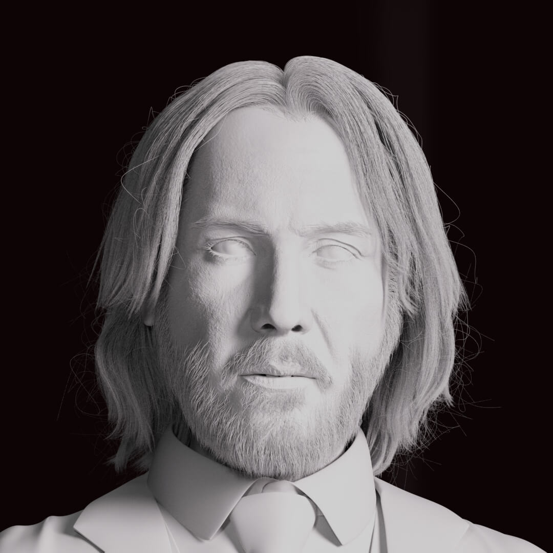 Keanu John Wick 1 3D Render, Digital Art by IchigoYagami