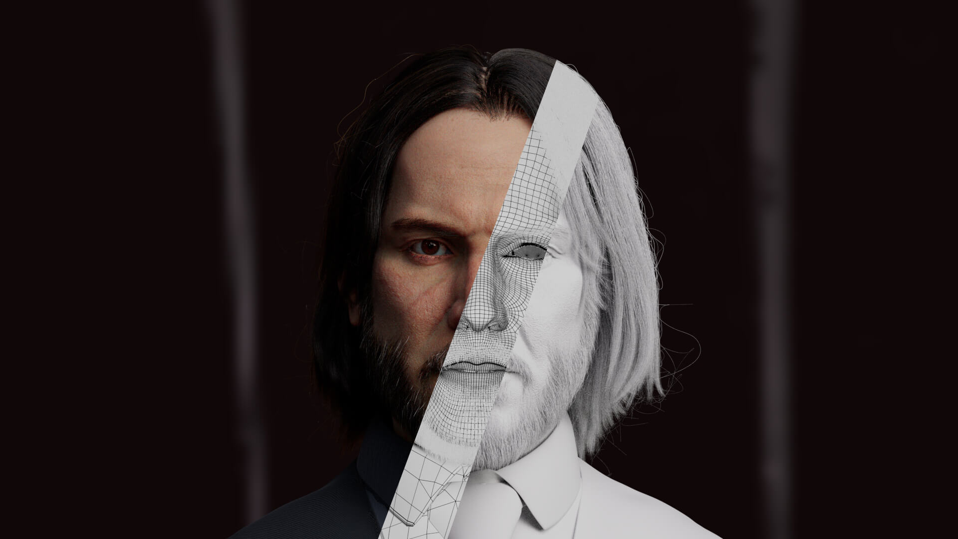 Keanu- John WIck 3D Render, Digital Art by IchigoYagami